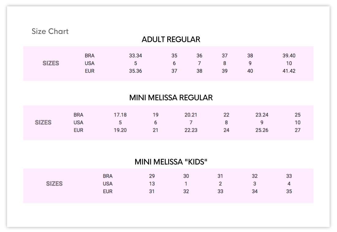 size-chart – Melissa